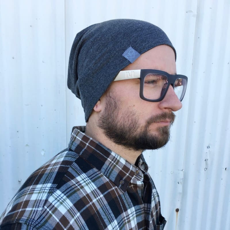 Heather Charcoal | Jersey Knit Beanie - NOXX